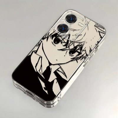 素描奇犽适用iQOOZ8X手机壳新款V2312A防摔镜头全包男女挂绳创意透明软壳保护套高级感时尚个性小众情侣网红