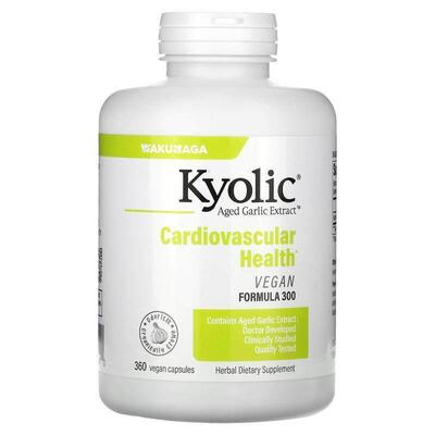Kyolic,陈蒜提取物，心血管健康，全素配方 300，360 粒全素胶囊