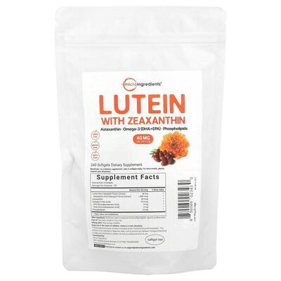 Micro Ingredients,含玉米黄质的叶黄素，240 粒软胶囊