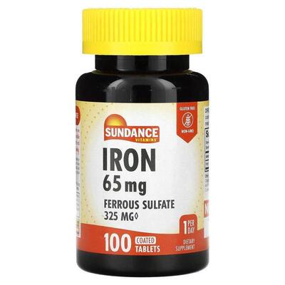 Sundance,Iron, 65 mg, 100  Coated Tablets