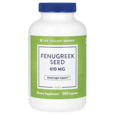 The Vitamin Shoppe,Fenugreek Seed, 610 mg, 200 Capsules
