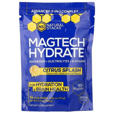 Natural Stacks,Magtech® Hydrate, Citrus Splash, 14 Stick Pac