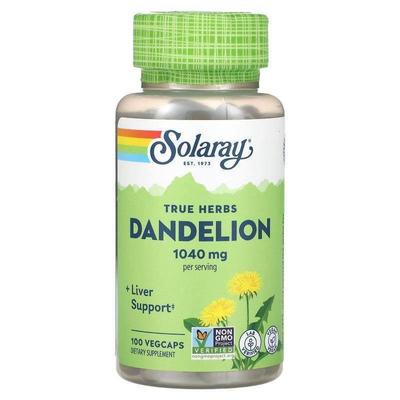 Solaray,True Herbs, Dandelion, 520 mg, 100 VegCaps