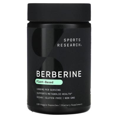 Sports Research,Berberine, Plant-Based, 500 mg, 120 Veggie C