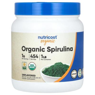 Nutricost,Organic Spirulina, Unflavored, 16.2 oz (454 g)