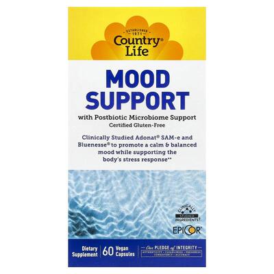 乡村生活,Mood Support, 60 Vegan Capsules