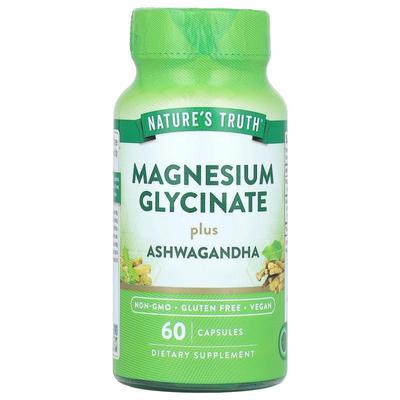 Nature's Truth,Magnesium Glycinate Plus Ashwagandha, 60 Caps