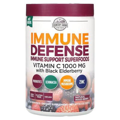 Country Farms,Immune Defense, Natural Mixed Berry , 11.3 oz