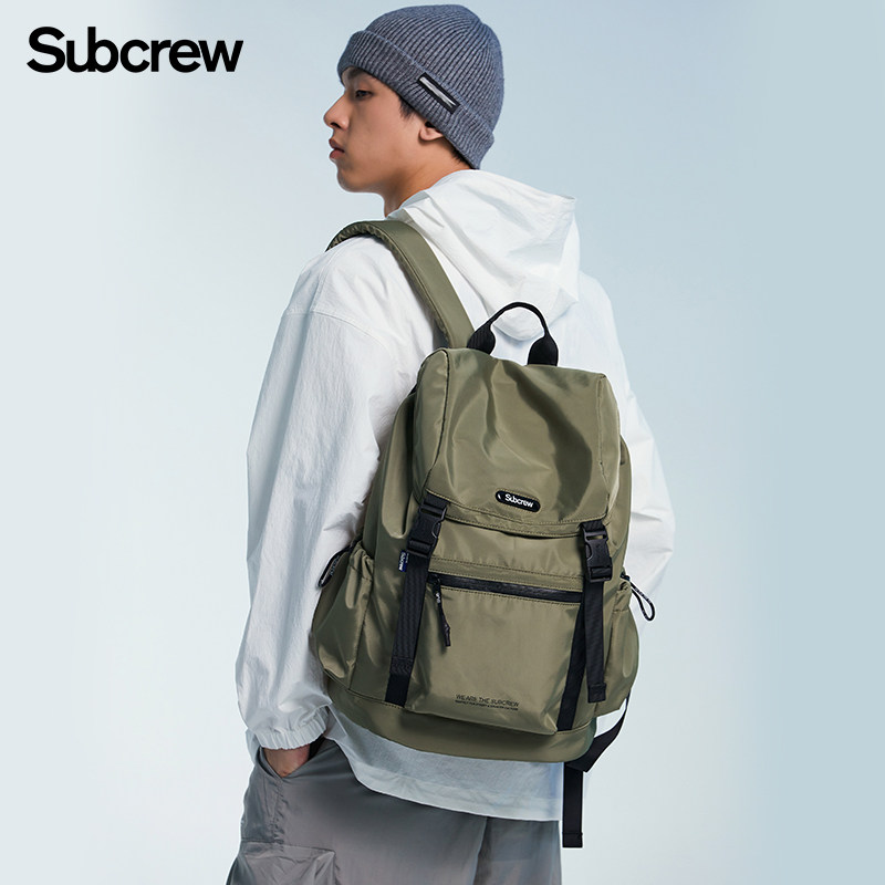 Subcrew潮牌高中大学生书包男士电脑背包休闲大容量旅行双肩包女_虎窝淘