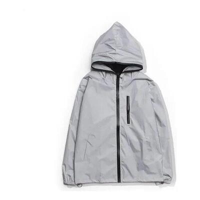 Running Windproof Jacket Reflective Hooded反光夹克