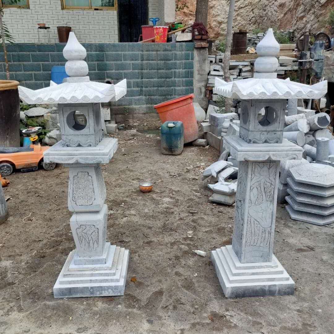 石雕石灯笼石头灯仿古石灯塔青石灯庭院草坪灯日式石灯塔定做石灯
