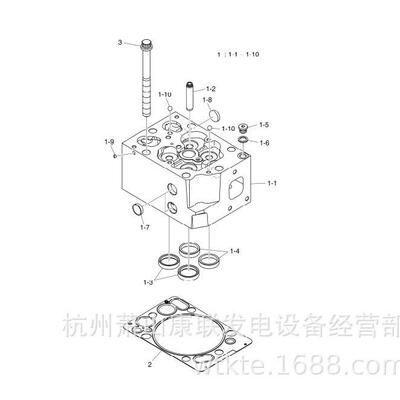 400603-00211A气缸盖垫圈，气缸盖DP222CC 斗山