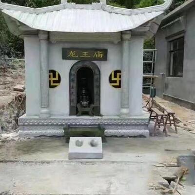 直供石屋石庙土地公婆摆件小庙户外石头石雕石材小寺院摆件