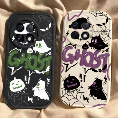 英文幽灵适用一加ace2pro手机壳新款1加ACE2二Pro硅胶保护套1+ace2v男女全包防摔卡通oneplusaec可爱网红软壳