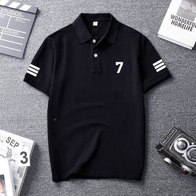 欧洲品站~质优选l！公鸡po男o衫短袖宽松设VRX计感潮牌夏灰色翻领
