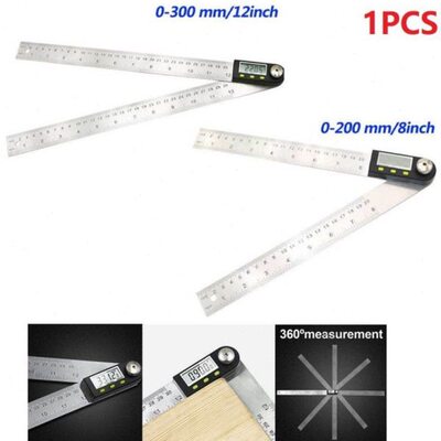 200/300mm Stainless Steel Electronic Goniometer Digital Angl