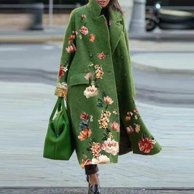 Winter Women Blend Wool Coat Lady Long Cardigan Coats Jacket