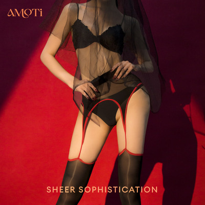 AMOTi 缇 心灵感触 -映 [连体吊带]油光一体丝袜薄款性感丝滑丝袜