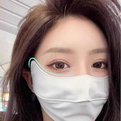 Summer UV Protection Mask, Ice Silk Face Cover for Women, Li