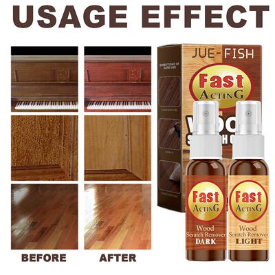 JUE-FISH Wood Floor Scratch Care Solution - Scratch Color Re
