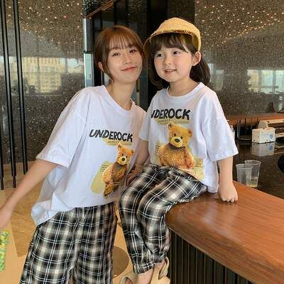 极速Parecnt child clothes 2021 summer new foreign style moth