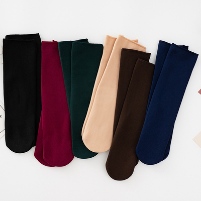 极速6 Pairs/Lot Winter Warmx Solid Women Socks Thicken Therm