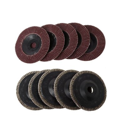 10Pcs 100mm/4inch Flap Disc PolisEhing Pad Plate Sander Pape