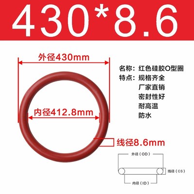 硅胶O型圈外径415/420/425/430/435/440/445/450/455/460/465*8.6