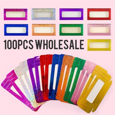 Wholesale Flash Paper Eyelash Packaging Boxes for W25mm long