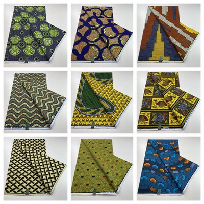 新款非洲纯棉蜡染布非洲民族特色服装面料 African wax Yfabric
