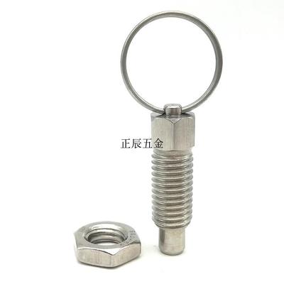 GN717不锈钢拉环式分度销弹簧拉销旋钮柱塞M6M8M10M12M16 PBSS