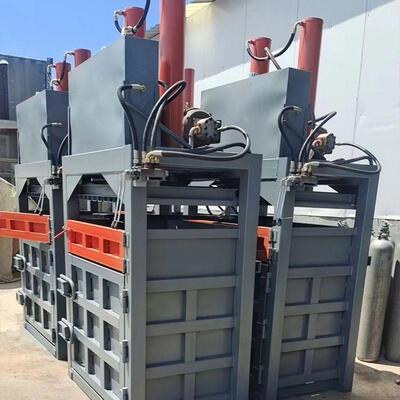 易拉罐垃圾塑料瓶打包机双缸棉花碎海绵压缩机松散物料扎捆机