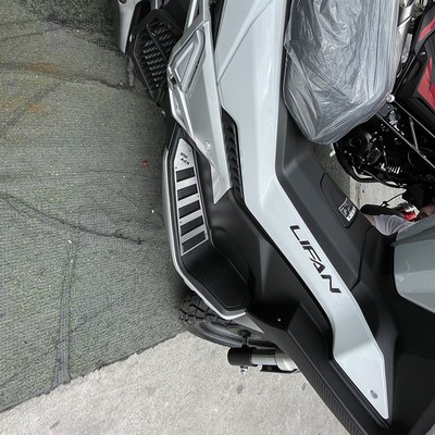 适用于力帆KPV150adv改装金属拉丝防滑脚垫脚踩垫板不Y锈钢脚踏板