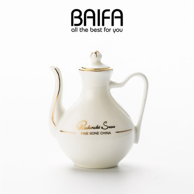 骨瓷调料瓶 油酱醋壶家用厨房陶瓷小号金边辣椒油壶调料壶调味瓶