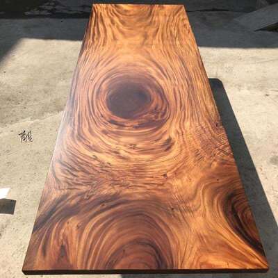 黑胡桃木板木大板茶几书桌茶台自然边画室公会办公桌现货茶馆