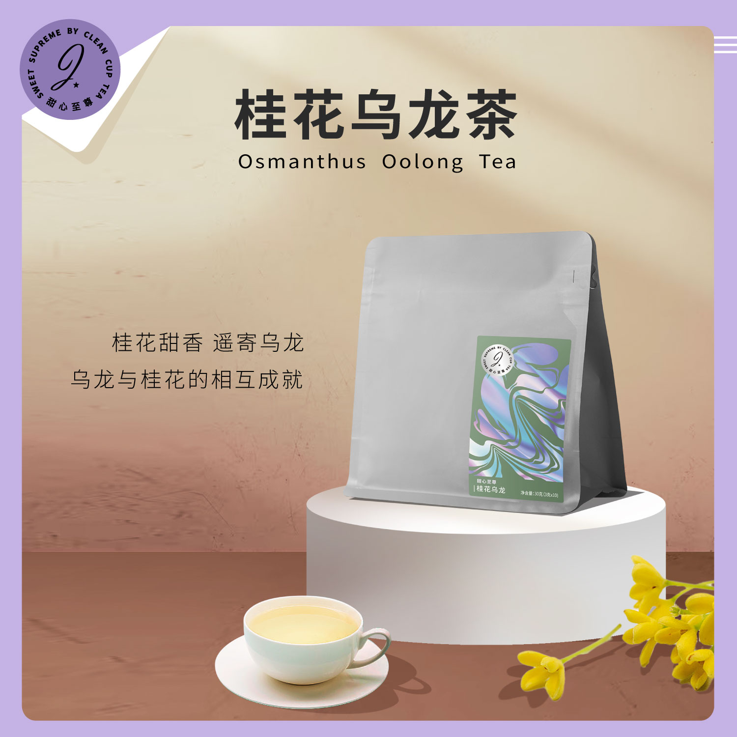 甜心至尊桂花乌龙茶浓香下午茶旅行袋泡茶10包/袋