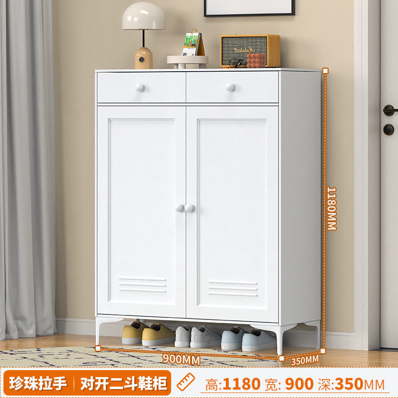 铁艺家用抽屉鞋柜门口入户多层玄关鞋架阳台大容量钢制储物柜收纳