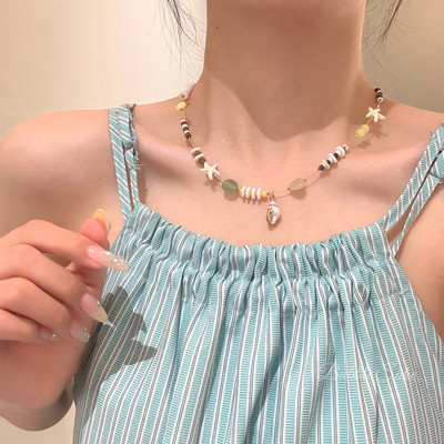 夏意悠悠春夏海星贝壳项链