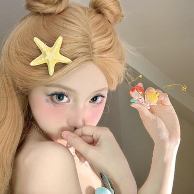 海边度假风海星发夹女