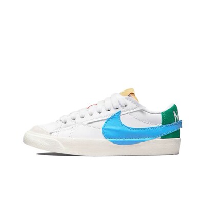 Nike Blazer 77 jumbo 低帮 板鞋 女款 白蓝DQ1470-100[WF]