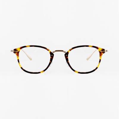 称称眼镜美式复古东瀛文艺近视镜男中金圆角板材方框轻盈眼镜框女