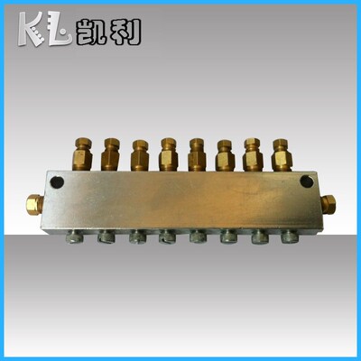 DB-2 冲床可调油路铜铝分油器油排可调节流式定量分油器B型分配阀