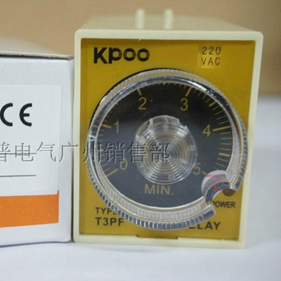 。开普电气KPOO 断电延时型时间继电器 T3PF 5M /220VAC