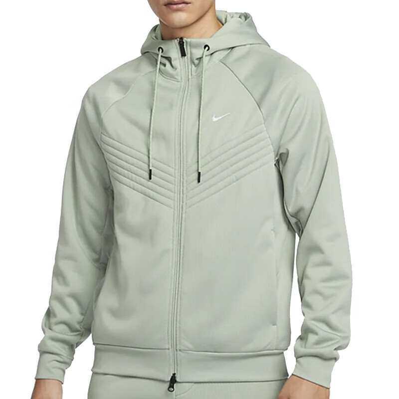 Nike耐克 Therma-FIT 男款绿色 连帽拉链长袖夹克外套 FZ1108-370