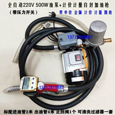 全自动抽油泵12V24V220V大流量功率柴油泵电子机械自封计量加油枪