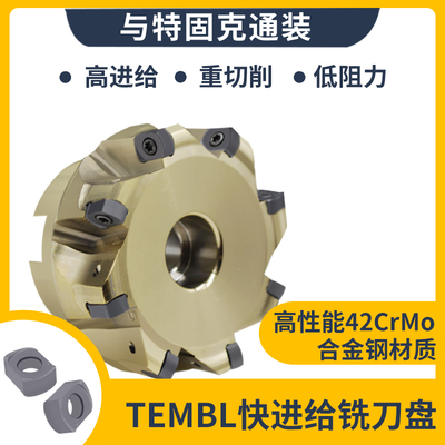 快进给铣刀盘TEMBL高进给铣刀杆特固克通装双面铣刀片BLMP0603