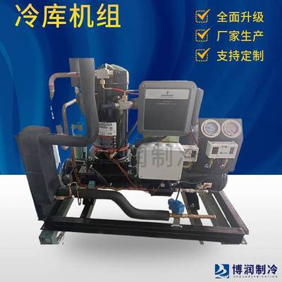 冷库风冷压缩机组 ZFI36KQE 博润制冷 涡旋风冷低温机组设备
