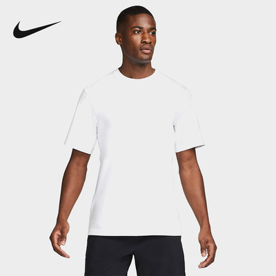 nike耐克短袖男夏季新款宽松纯色运动休闲黑色T恤FB7866-010