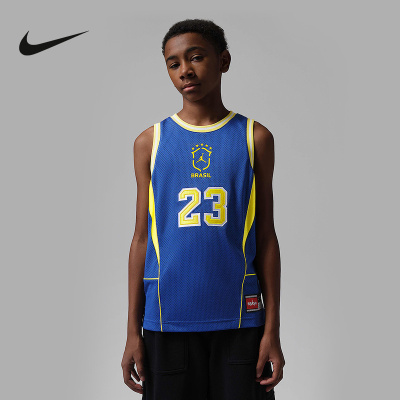 耐克NIKE童装T恤夏季款大童休闲跑步运动针织背心 IW7910-417