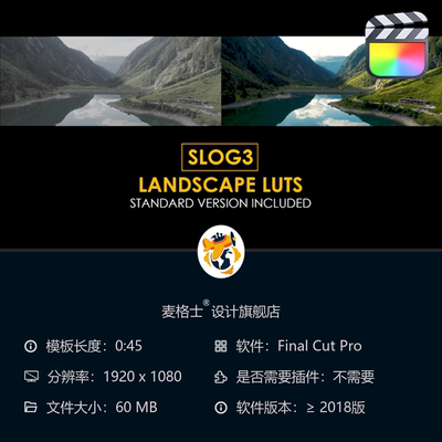 Slog3电影感调色LUT预设支持FCPX达芬奇专业色彩校正与摄影机配置